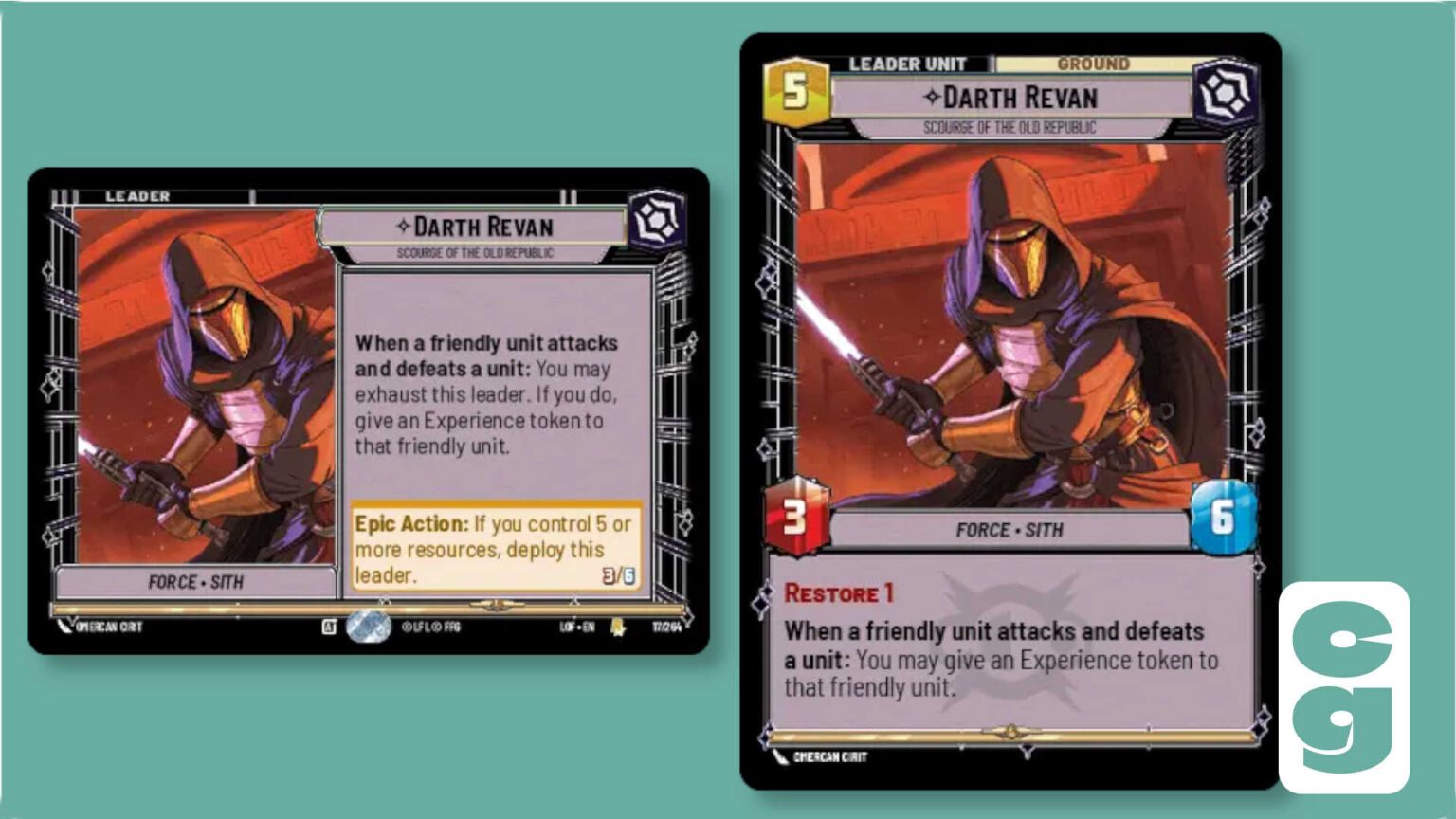 Ranking the Leaders in Star Wars Unlimited: Legends of the Force - Card ...
