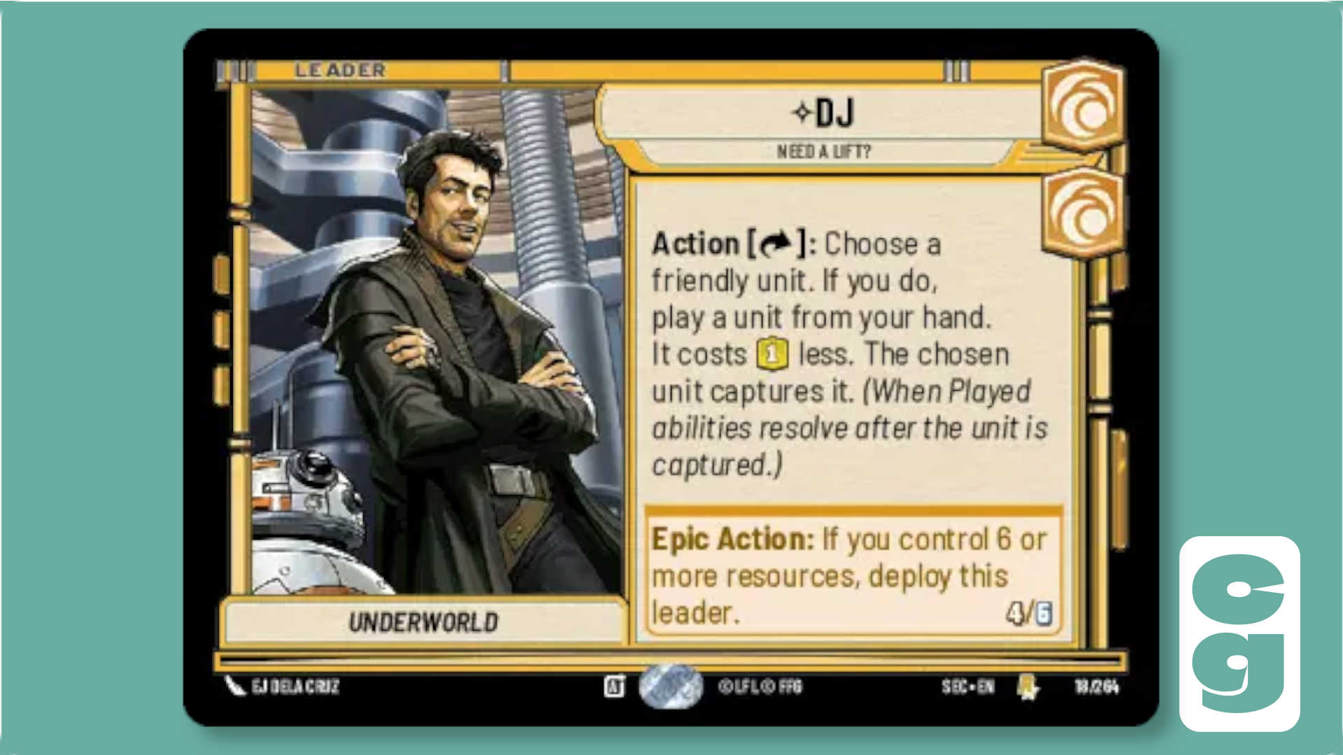 First Paired Aspect Leader Card Revealed For Star Wars Unlimited - Card ...